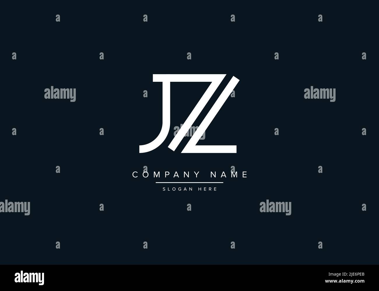 Alphabet Abstract Letter Icon Logo JZ Stock Vector Image & Art - Alamy