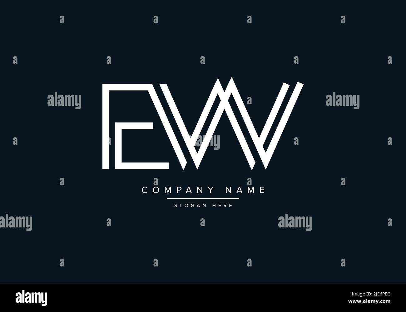 Alphabet Abstract Letter Icon Logo EW Stock Vector Image & Art - Alamy