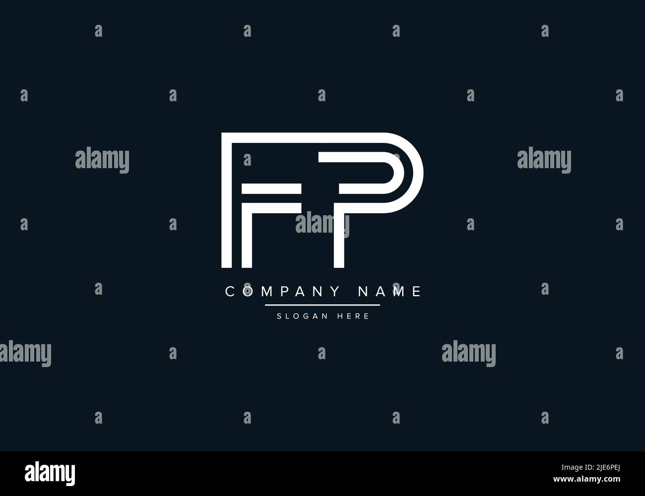 Alphabet Abstract Letter Icon Logo FP Stock Vector Image & Art - Alamy