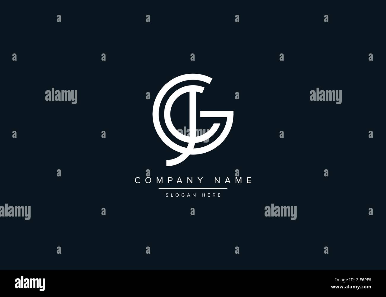 Jg letter design hi-res stock photography and images - Alamy