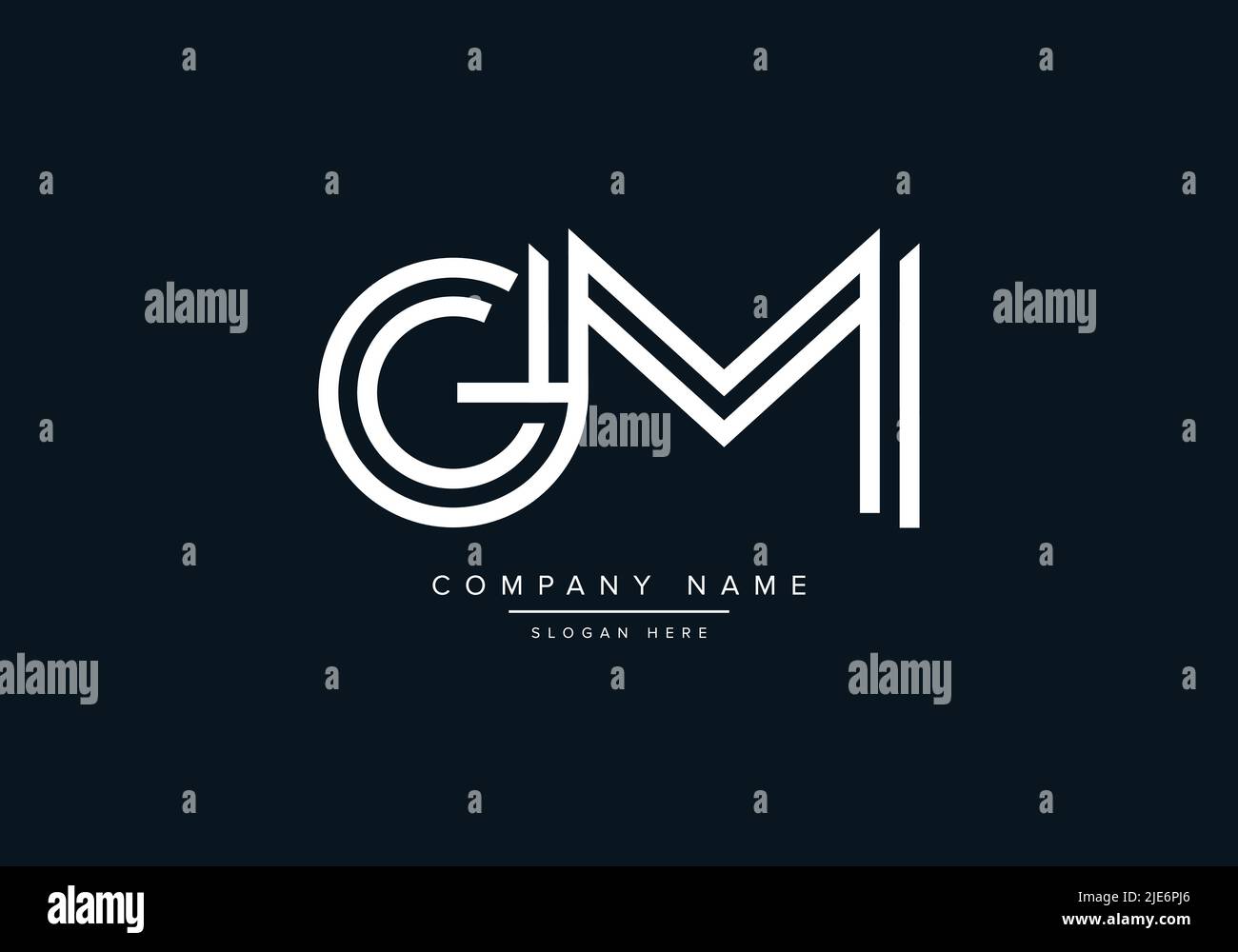Alphabet Abstract Letter Icon Logo GM Stock Vector Image & Art - Alamy