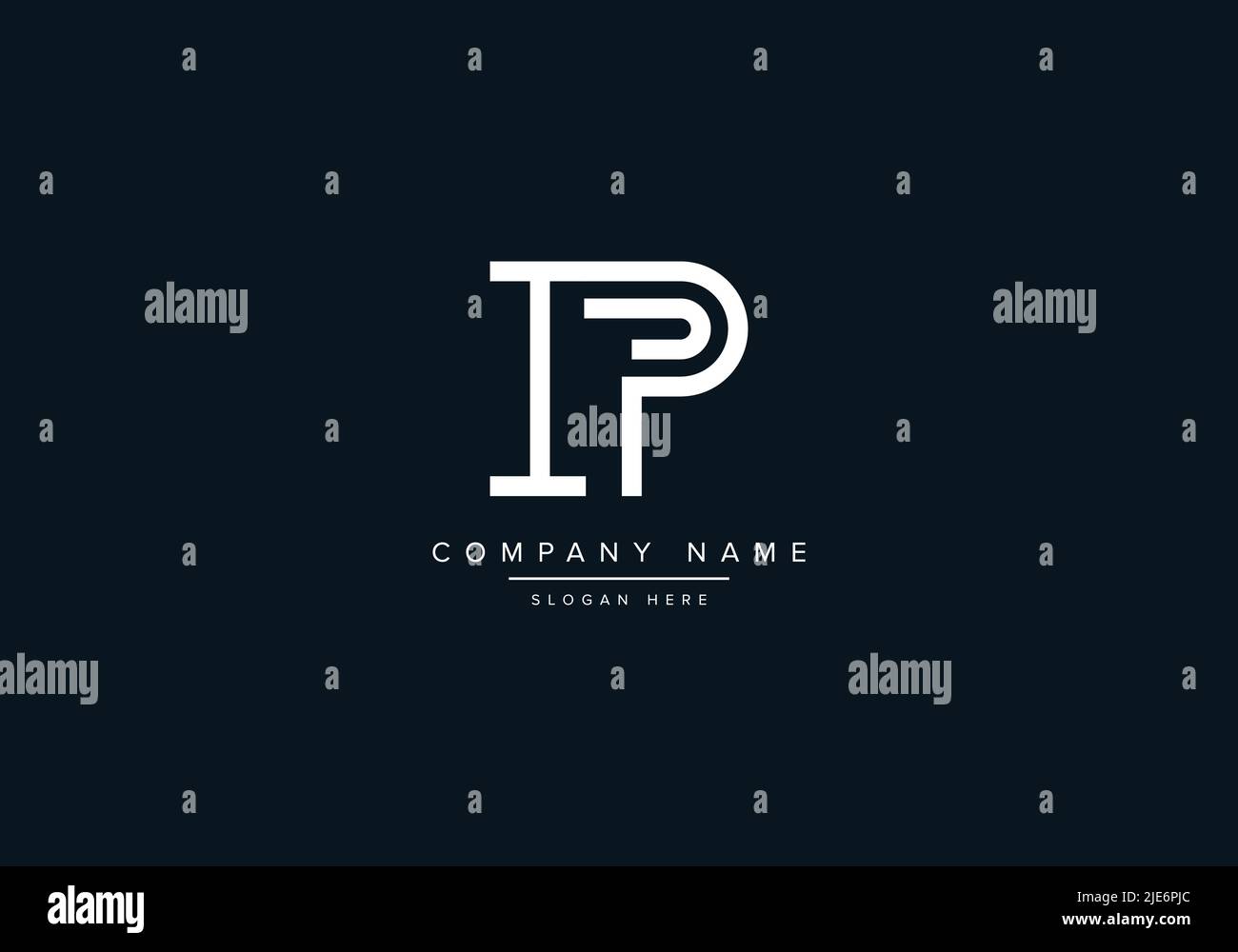 Ip letter design hi-res stock photography and images - Alamy