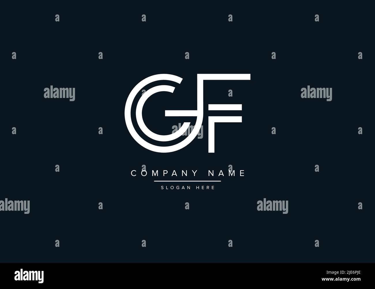 Alphabet Abstract Letter Icon Logo GF Stock Vector Image & Art - Alamy