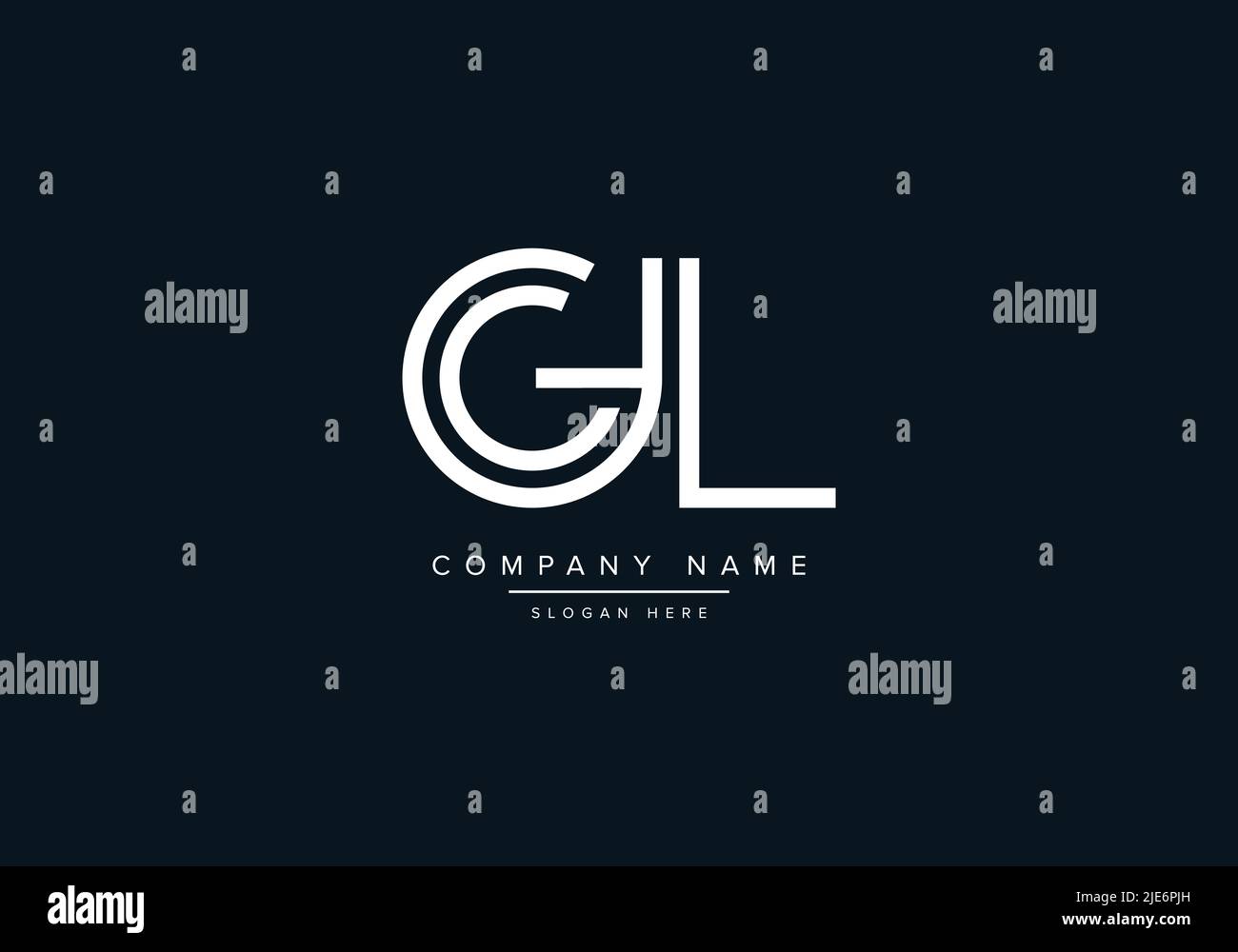 Alphabet Abstract Letter Icon Logo GL Stock Vector Image & Art - Alamy