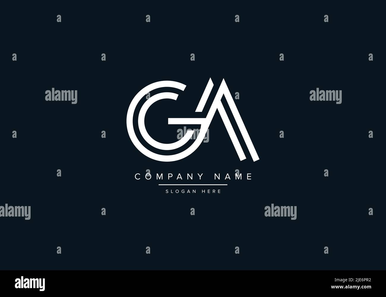 Alphabet Abstract Letter Icon Logo GA Stock Vector Image & Art - Alamy