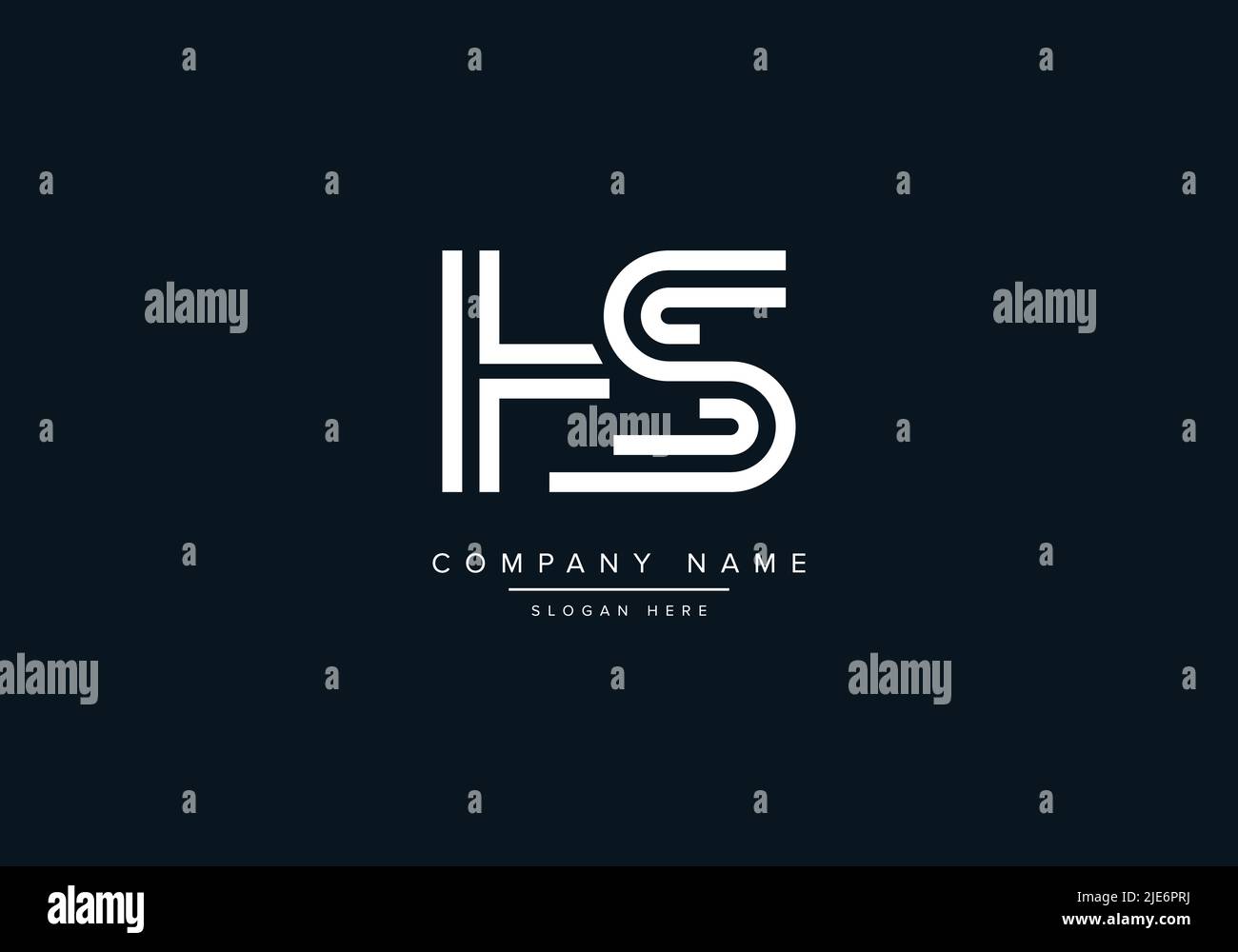 Alphabet Abstract Letter Icon Logo HS Stock Vector Image & Art - Alamy