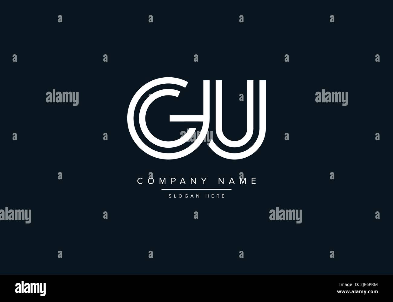 Alphabet Abstract Letter Icon Logo GU Stock Vector Image & Art - Alamy