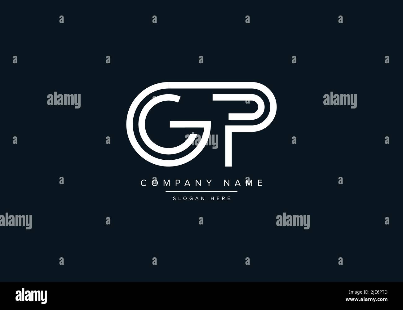 Gp letter design Stock Vector Images - Alamy