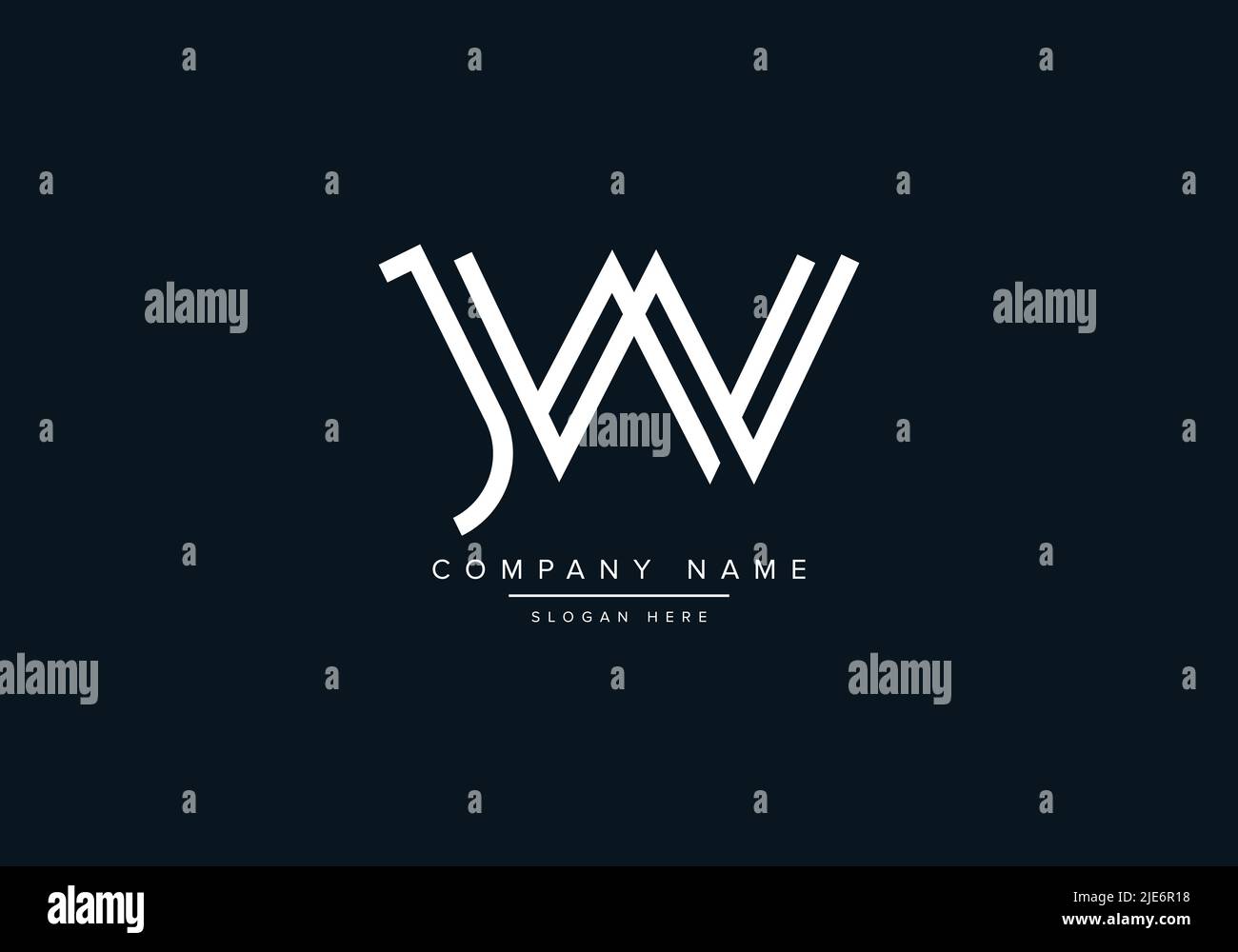 Alphabet Abstract Letter Icon Logo JW Stock Vector Image & Art - Alamy