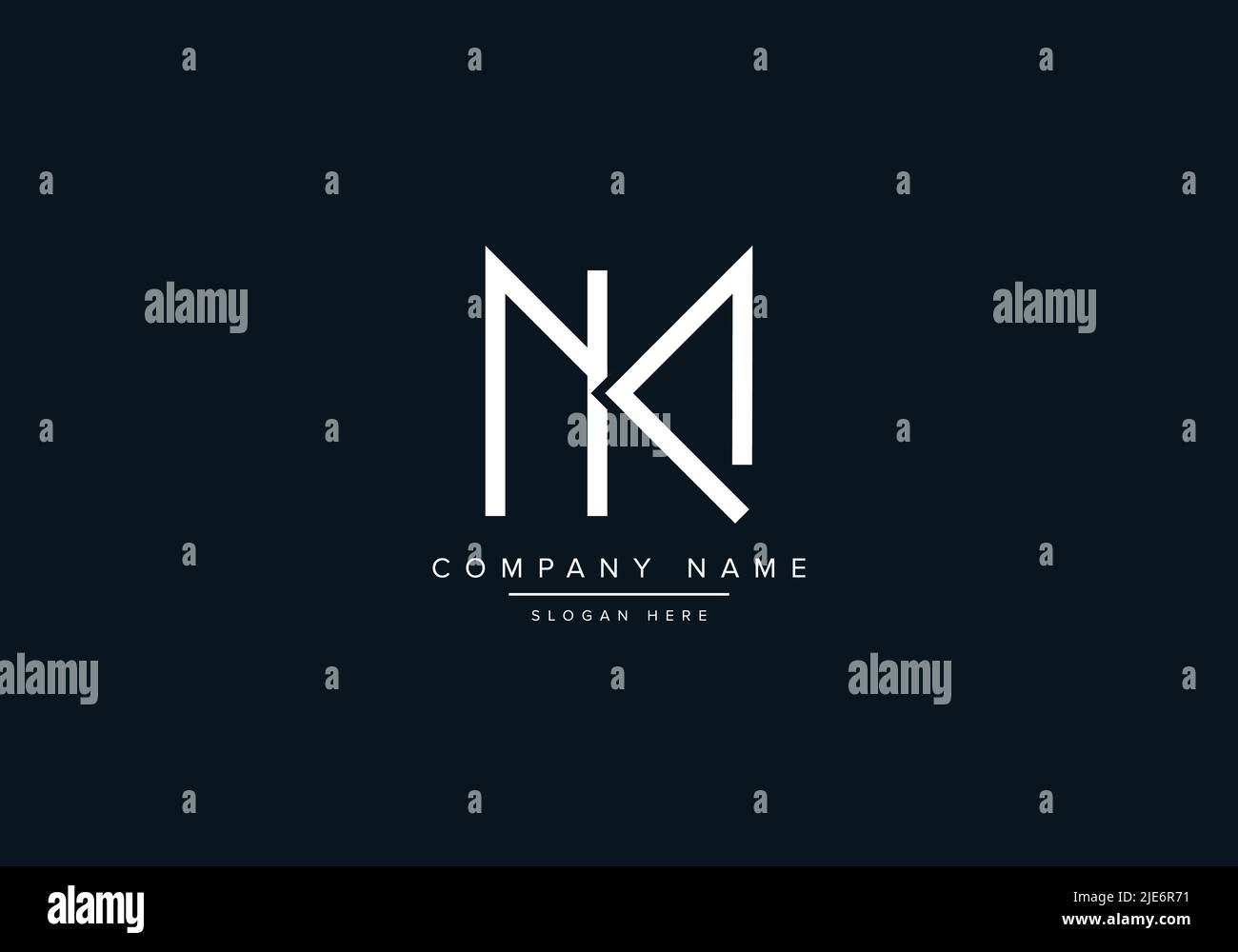 Alphabet Abstract Letter Icon Logo KM Stock Vector Image & Art - Alamy