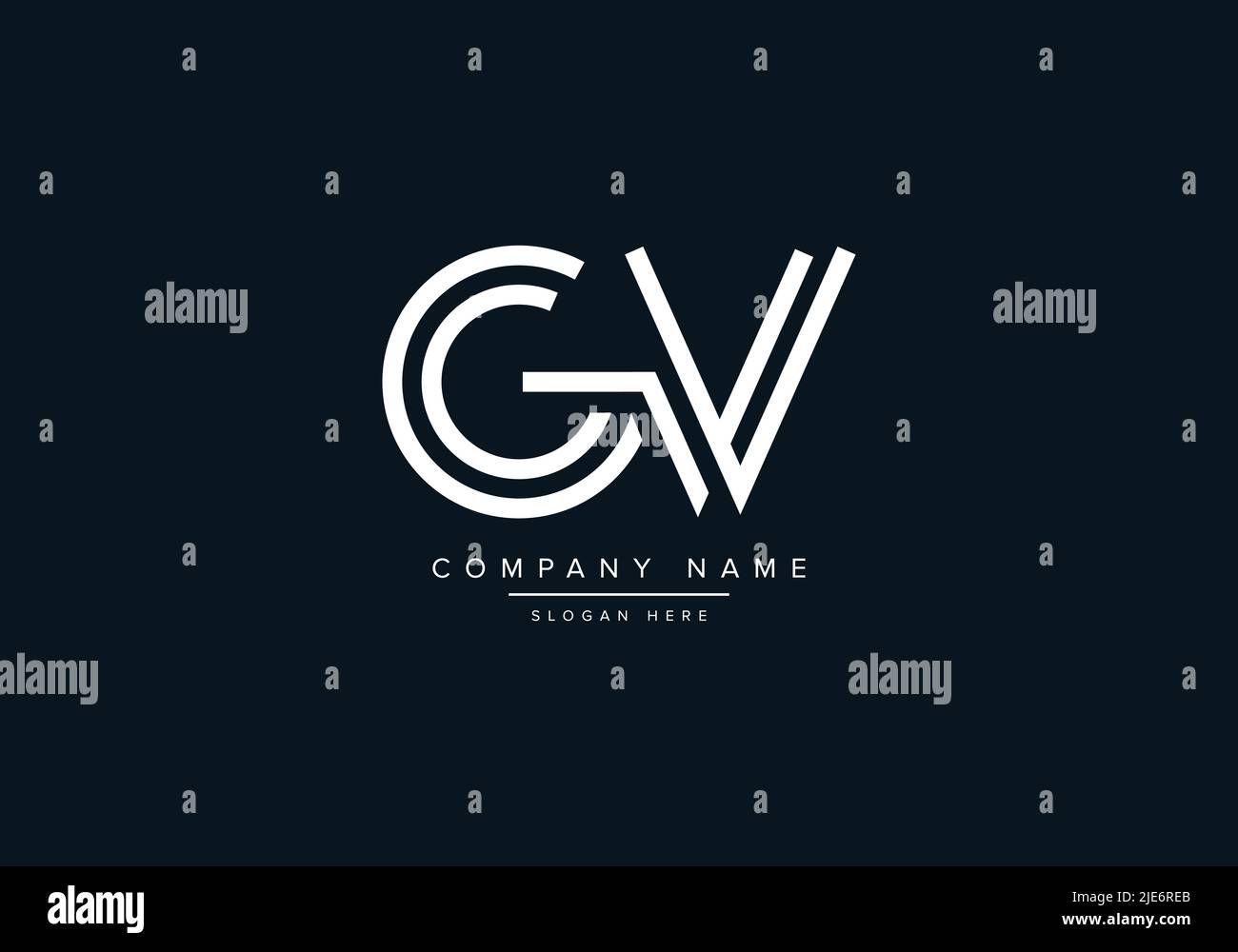 Alphabet Abstract Letter Icon Logo GV Stock Vector Image & Art - Alamy