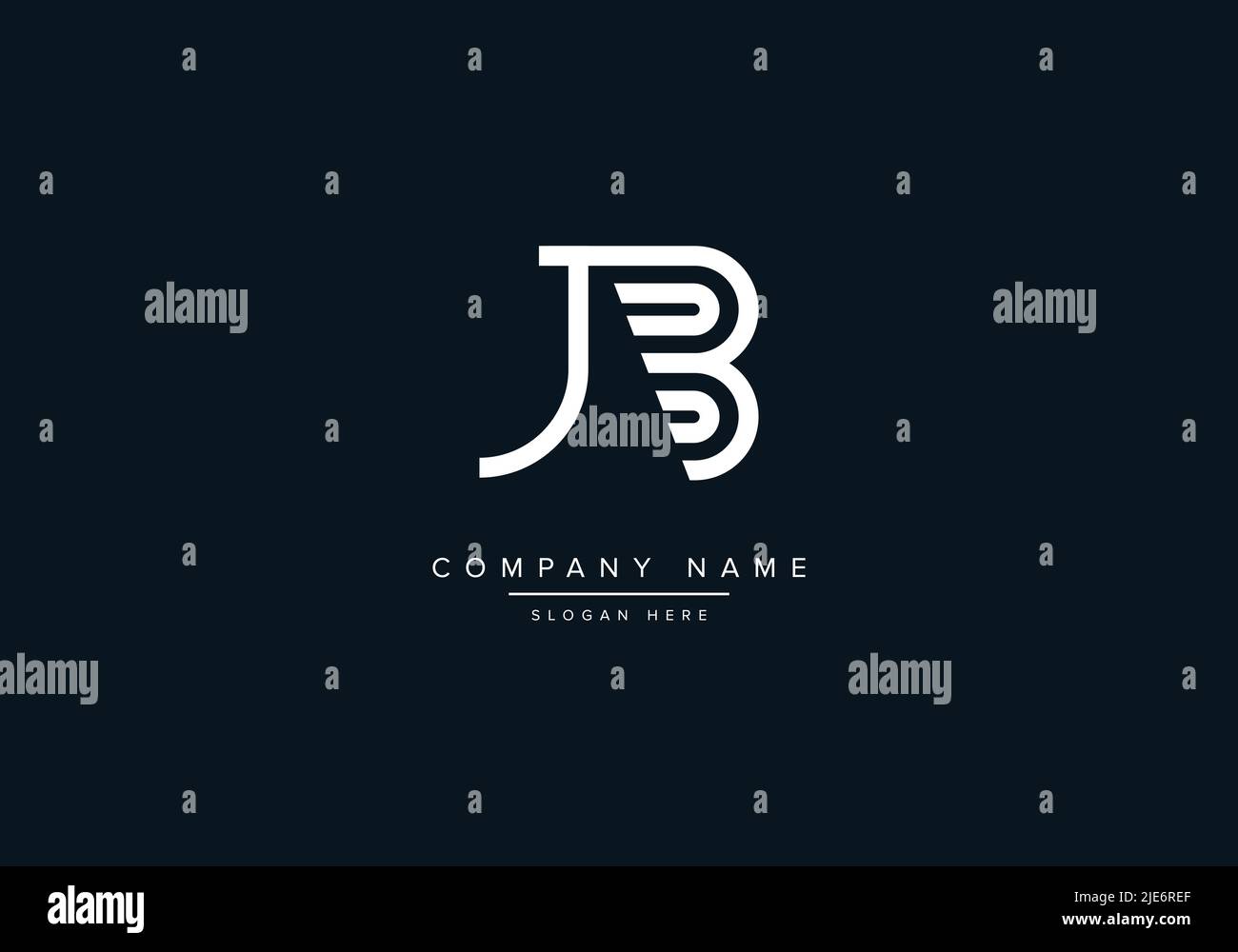 Alphabet Abstract Letter Icon Logo JB Stock Vector Image & Art - Alamy