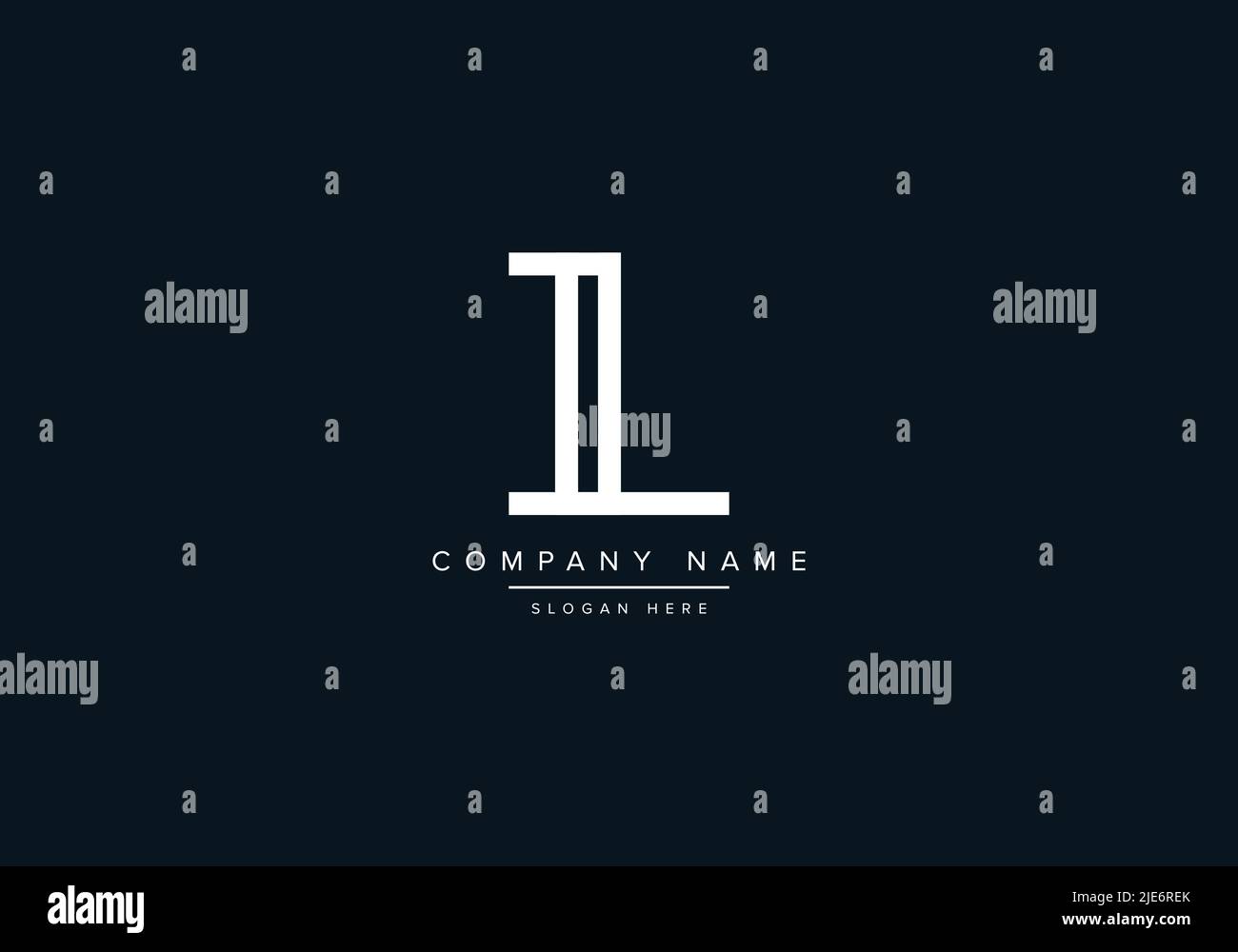 Alphabet Abstract Letter Icon Logo IL Stock Vector Image & Art - Alamy