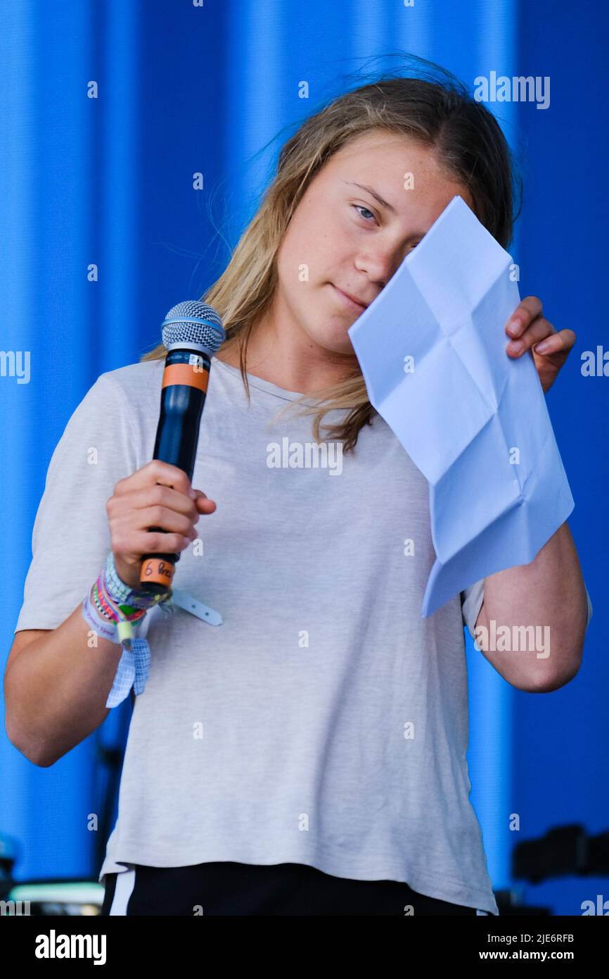 Greta thunberg 2022 glastonbury hi-res stock photography and images - Alamy