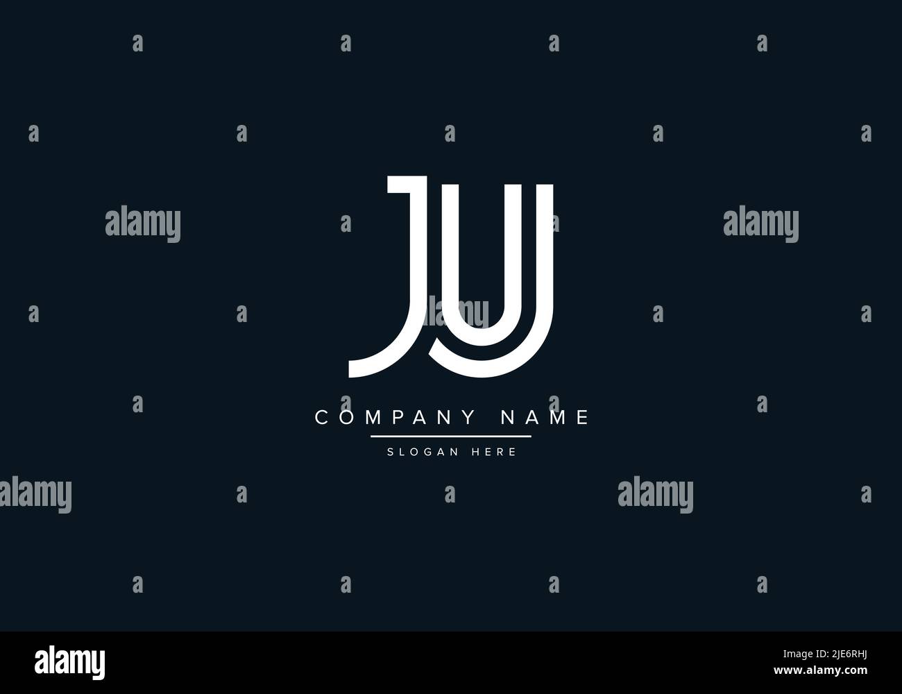 Ju letter logo design Stock Vector Images - Alamy