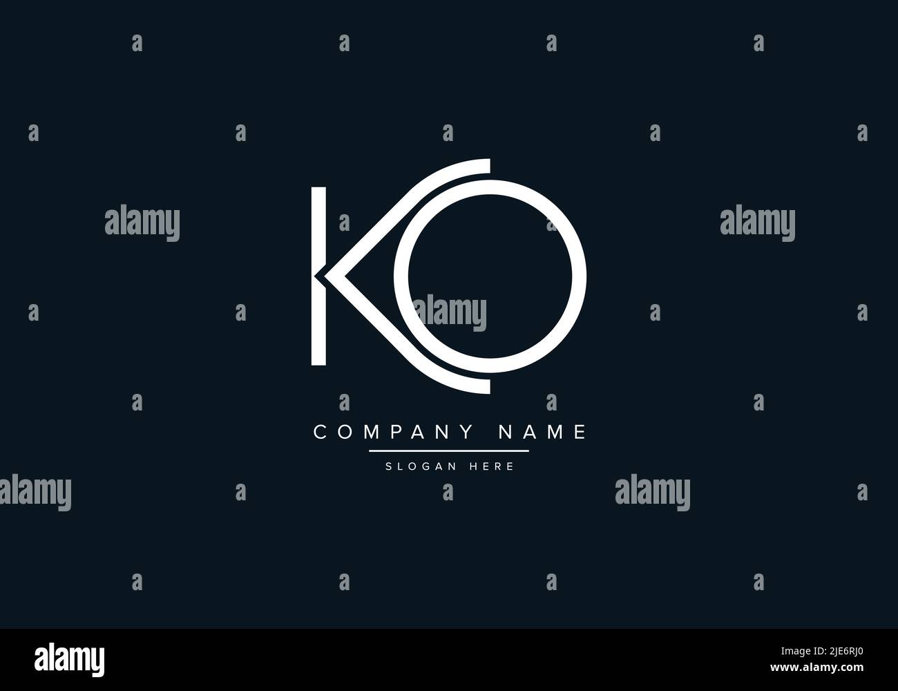 Alphabet Abstract Letter Icon Logo KO Stock Vector Image & Art - Alamy