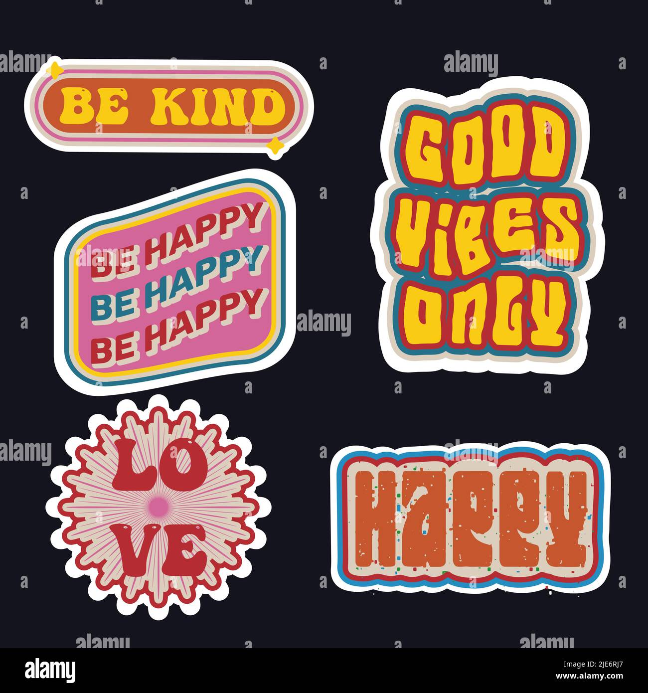 1990s Patches and Stickers. 90s Retro Minimalist abstract badges and ...