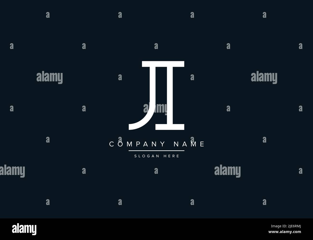 Alphabet Abstract Letter Icon Logo JI Stock Vector Image & Art - Alamy