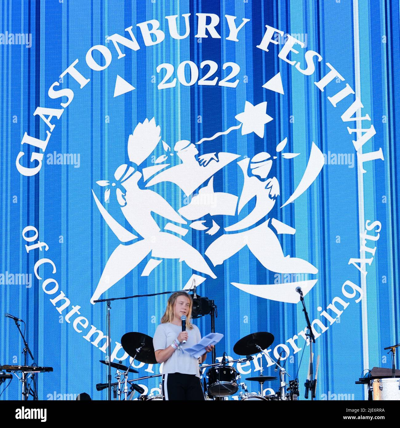 Greta thunberg 2022 glastonbury hi-res stock photography and images - Alamy