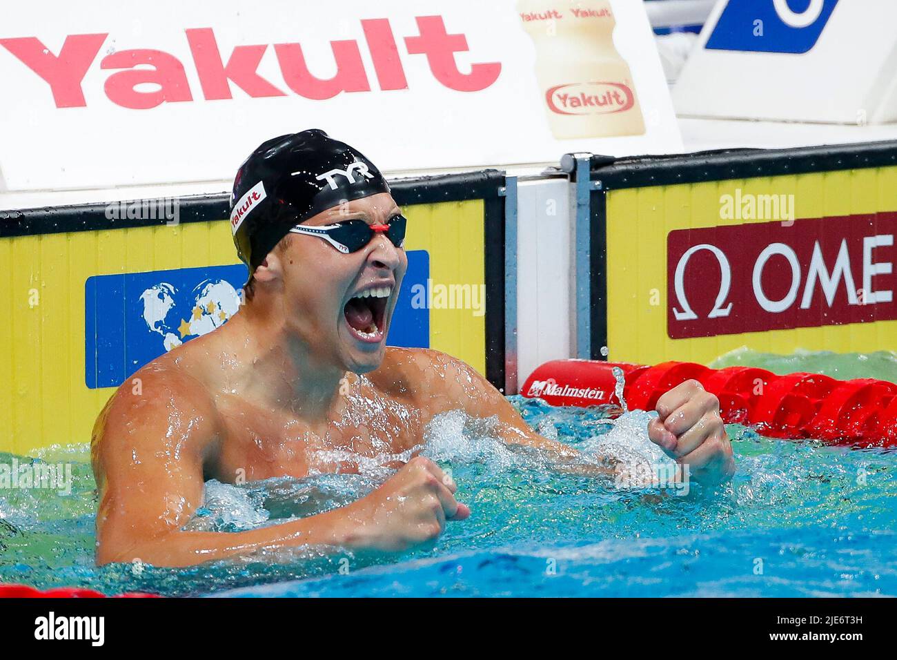 BUDAPEST, HUNGARY - JUNE 25: Justin Ress of USA competing at the Men's ...