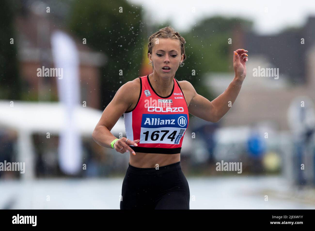 Belgian Rani Rosius pictured in action during the women's 200m, at the ...