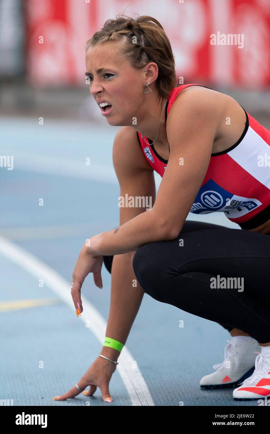 Belgian Rani Rosius pictured during the Belgian athletics championships ...
