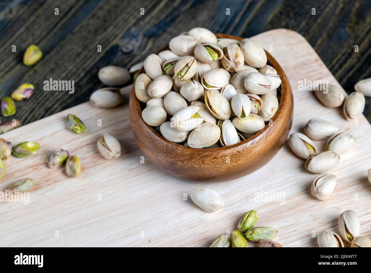 fried green pistachio nuts in a shell, a bunch of delicious and healthy ...