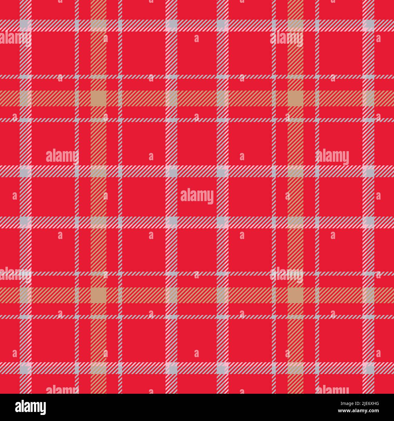 Plaid seamless pattern in red. Check fabric texture. Vector textile ...