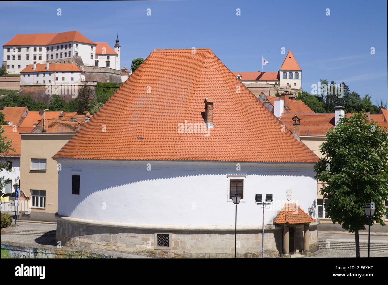 Slovenia, Ptuj, Drava Tower, Castle Stock Photo - Alamy