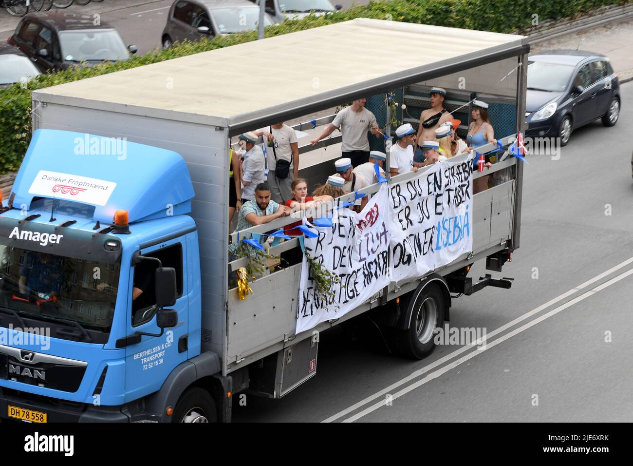 Copenhagen /Denmark/25 June 2022/Denmark's students celebrat thier ...