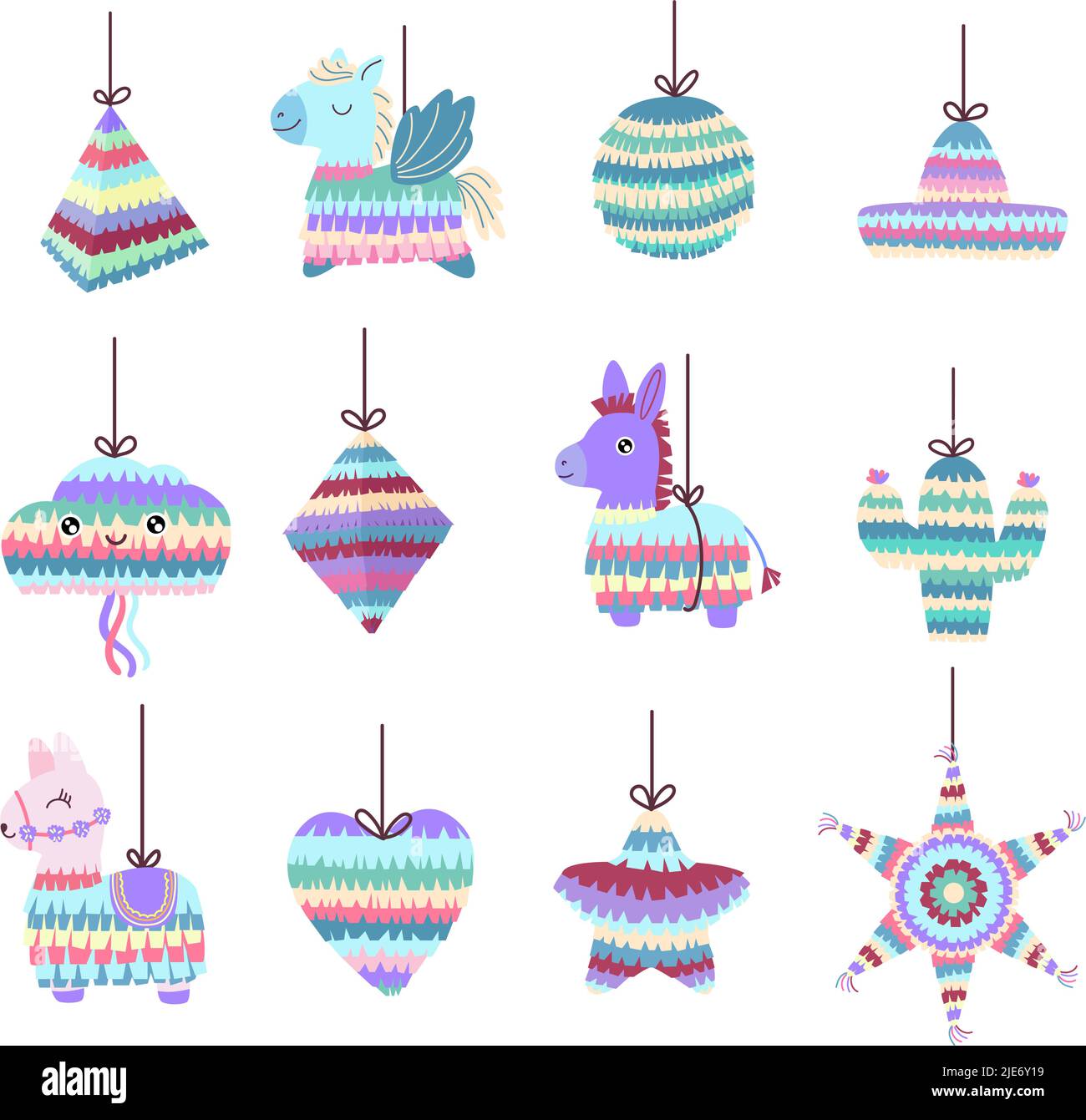 Mexican pinata. Mexican star paper game for party celebration, colorful ...