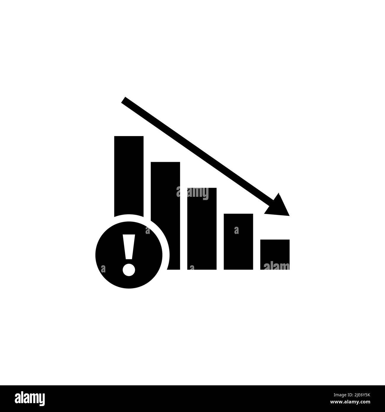 recession icon logo design vector illustration Stock Vector Image & Art ...