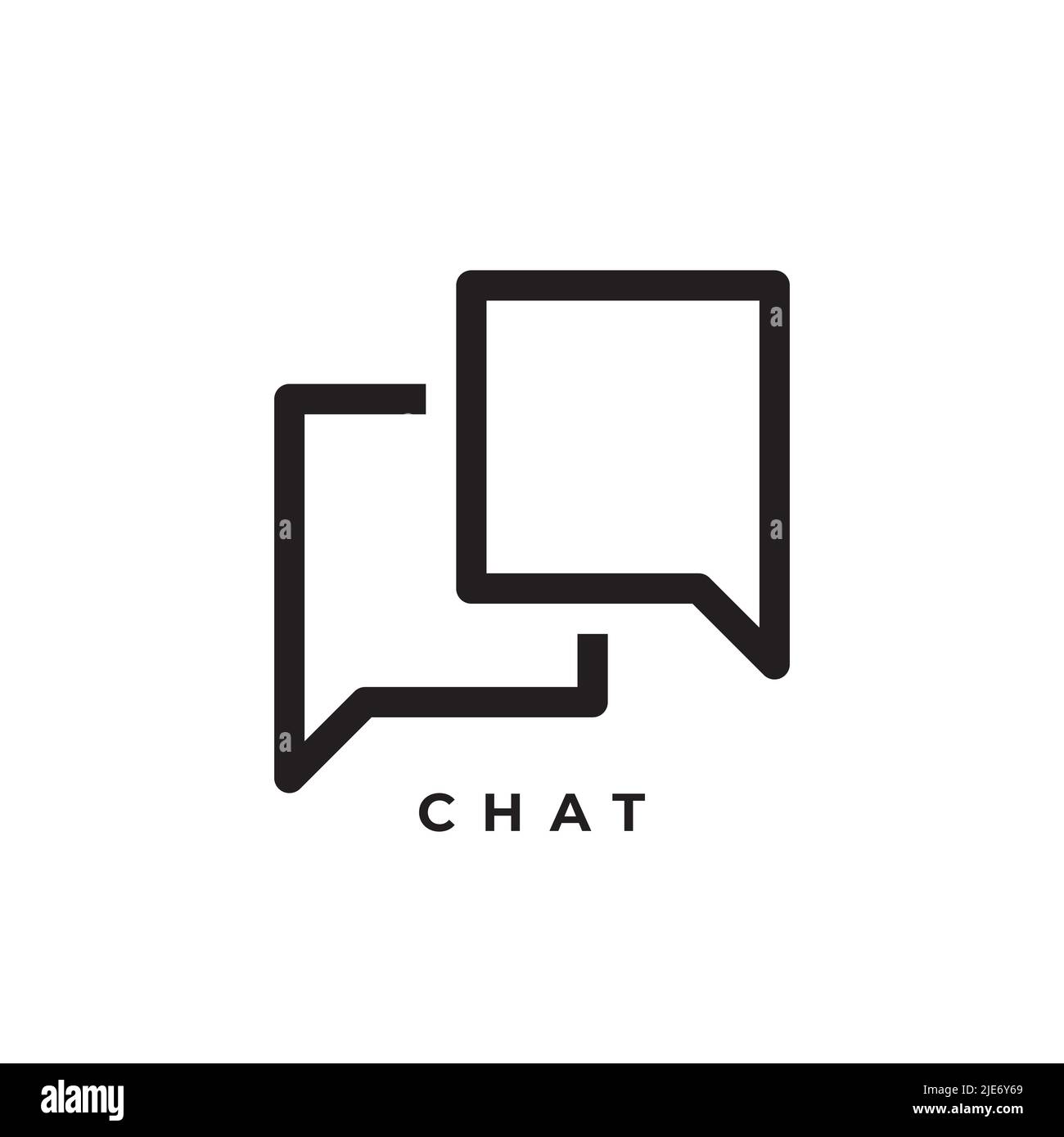 chat icon logo design vector isolated on white background Stock Vector ...