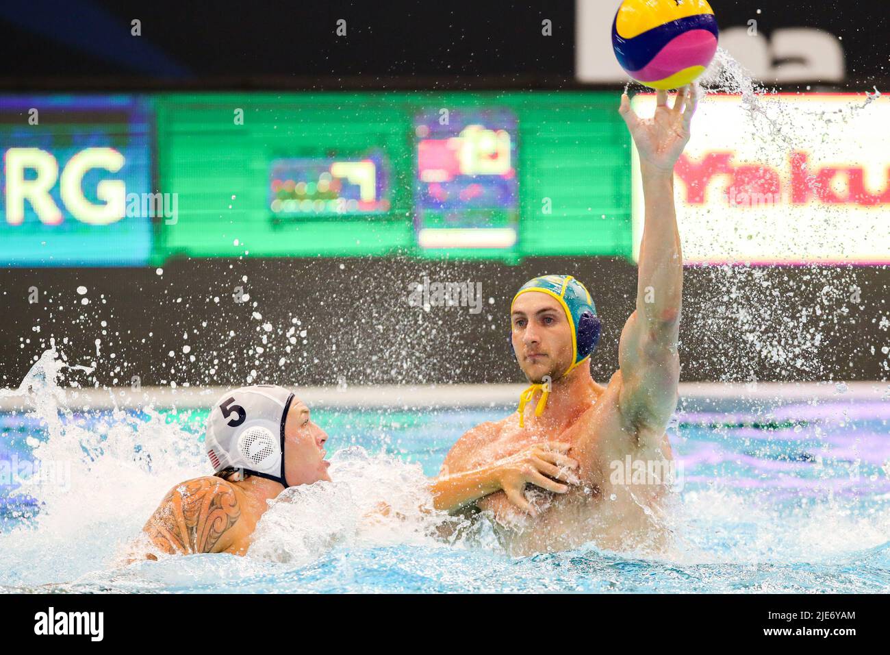 SZEGED, HUNGARY - JUNE 25: Hannes Daube of United States and Luke ...