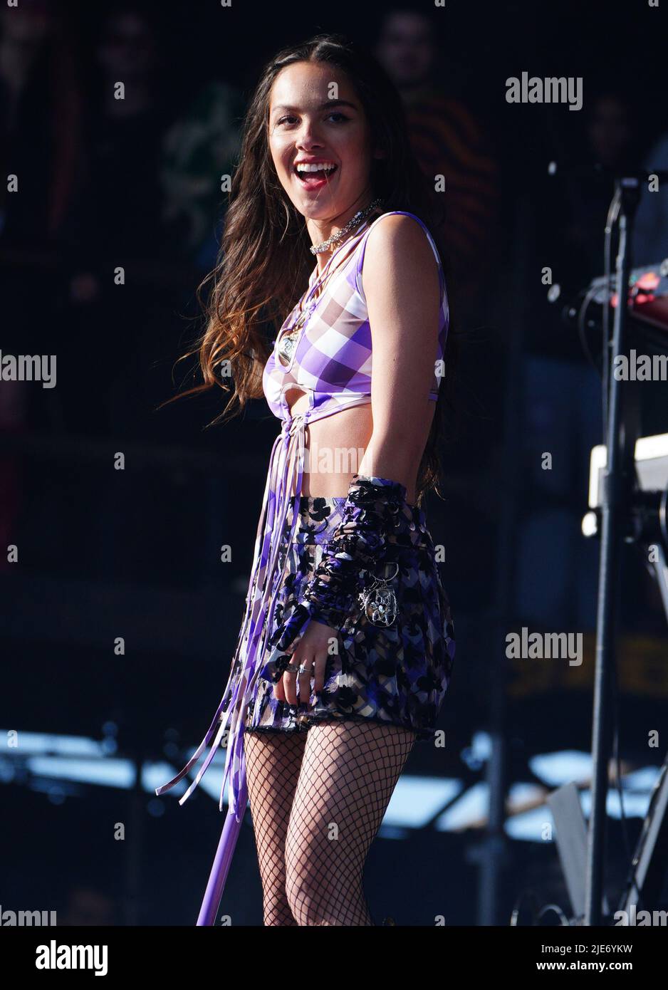 Olivia Rodrigo performing on the Other Stage at the Glastonbury ...