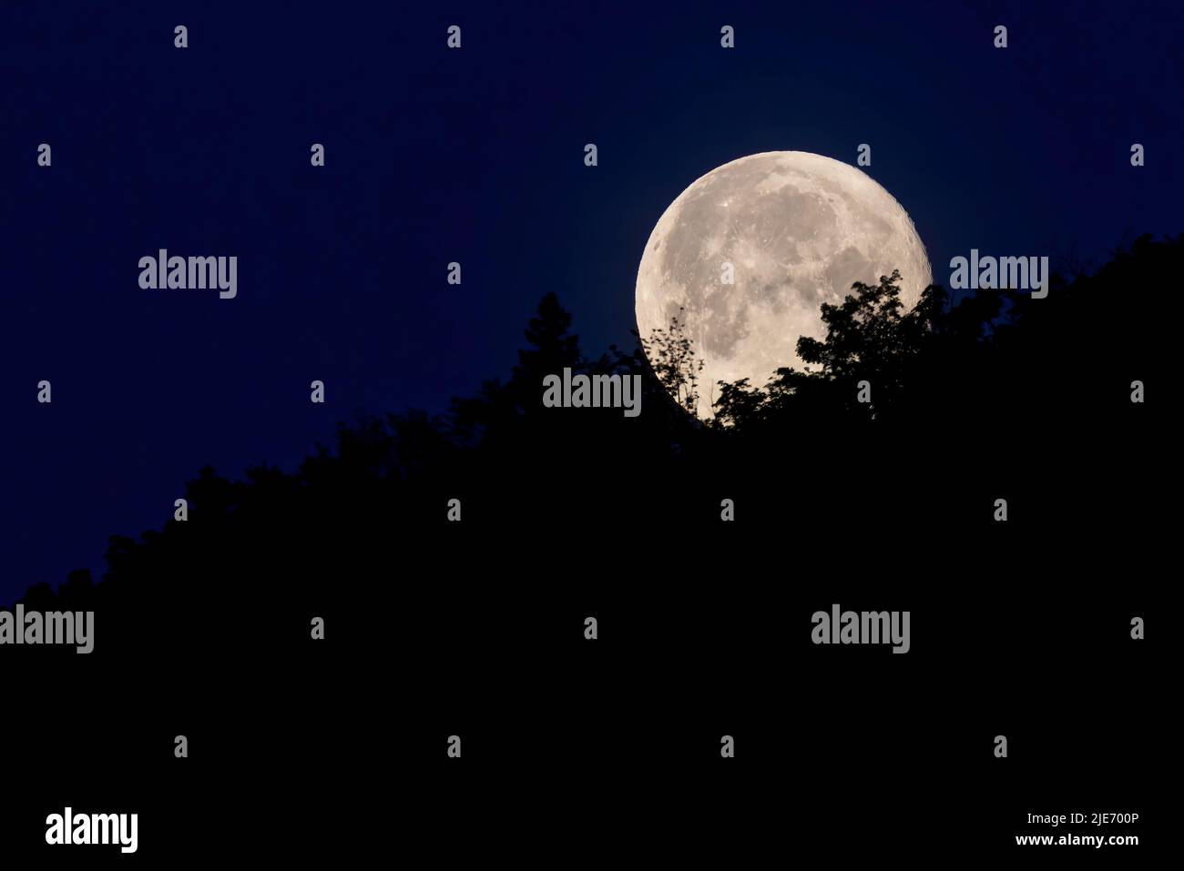 Full moon rise in North of Quebec, Canada Stock Photo - Alamy