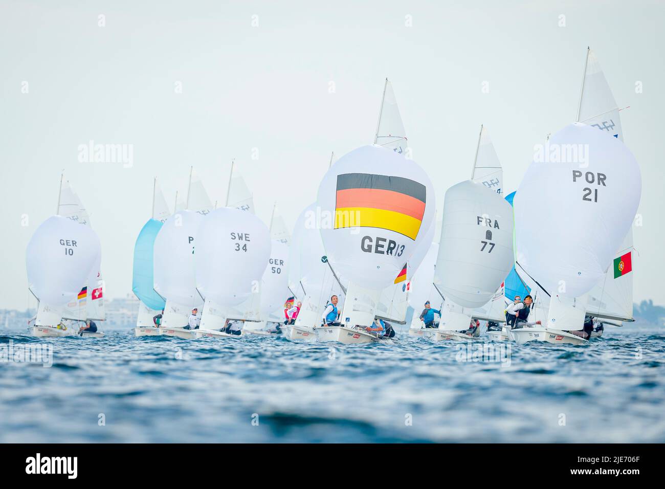 Kiel, Germany. 25th June, 2022. Sailing: Kiel Week, in front of the ...
