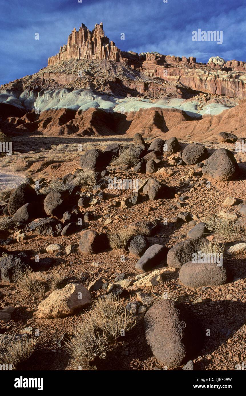 The Castle formation in Capitol Reef National Park, Utah, USA Stock ...
