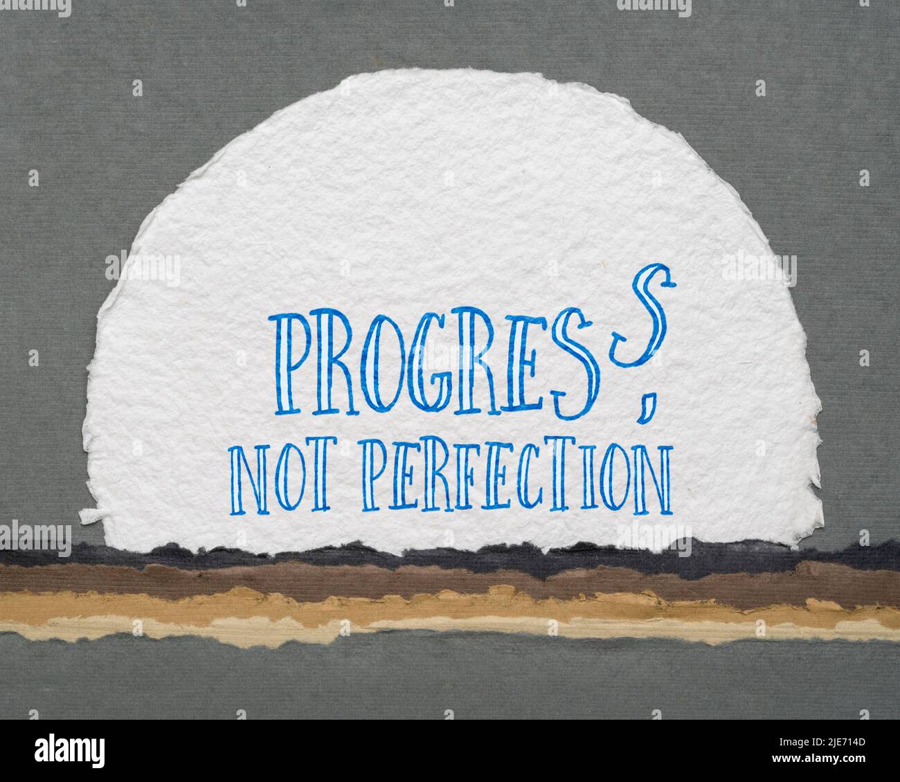 progress, not perfection - inspirational note on an abstract paper ...