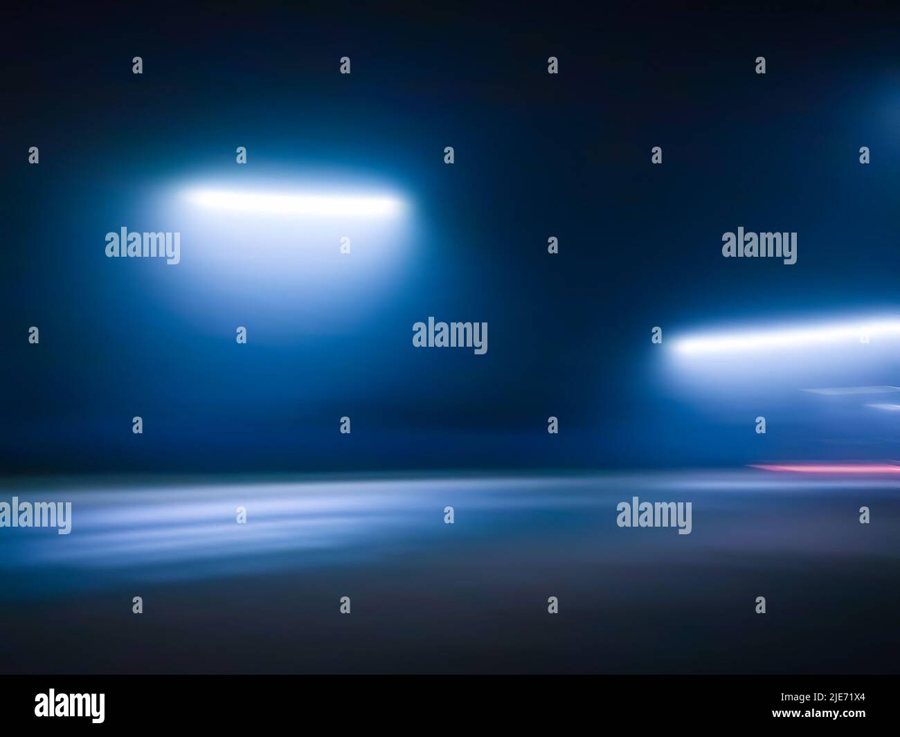 Blurry city skyline at night with defocused buildings. Life at blurred ...