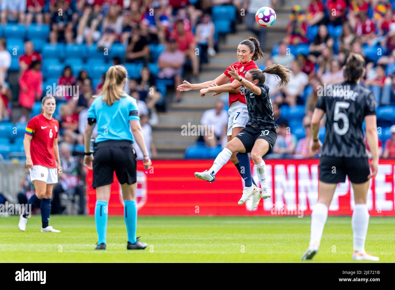 Oslo, Norway 25 June 2022, Ingrid Syrstad Engen of Norway battles with ...