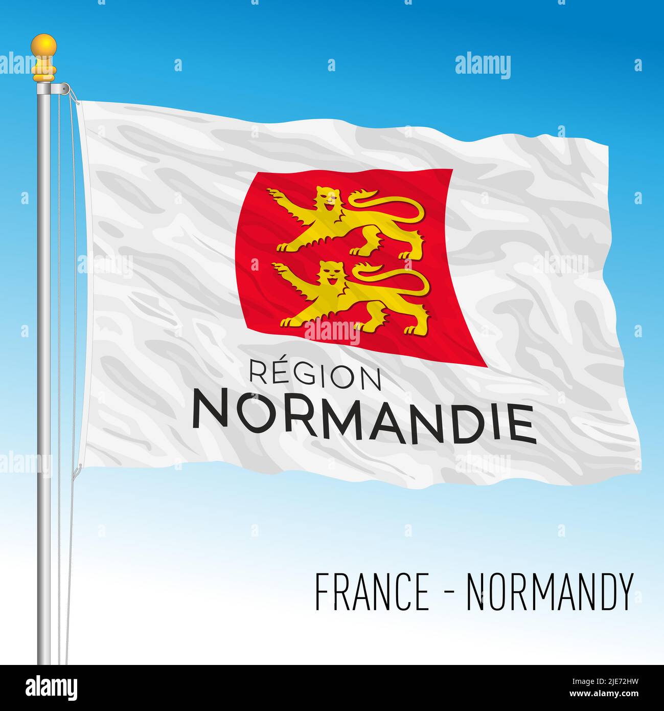 Upper Normandy regional flag, France, European Union, vector illustration Stock Vector Image ...