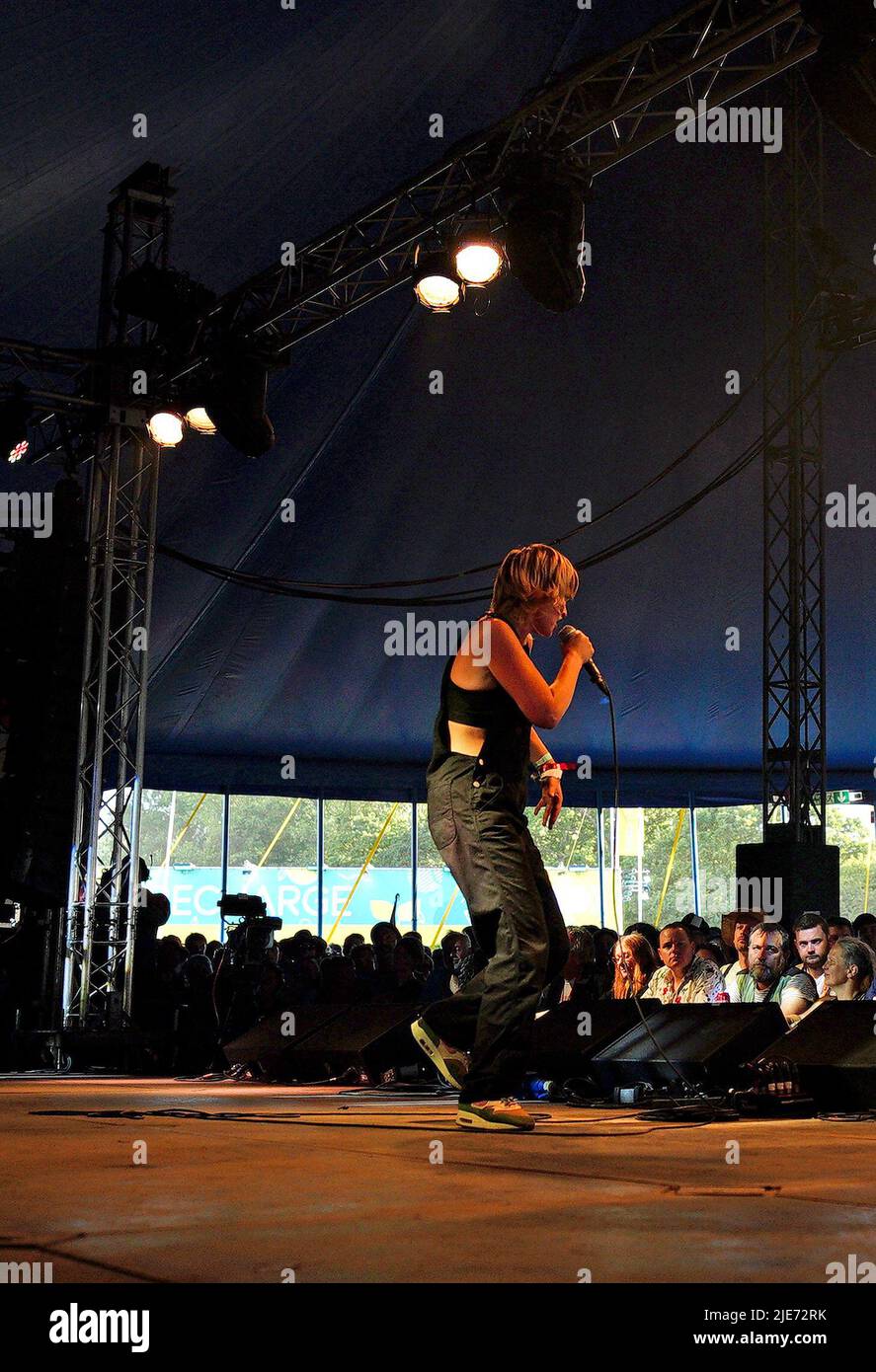 Billy Nomates perfoming on the Left Field stage at the Glastonbury ...