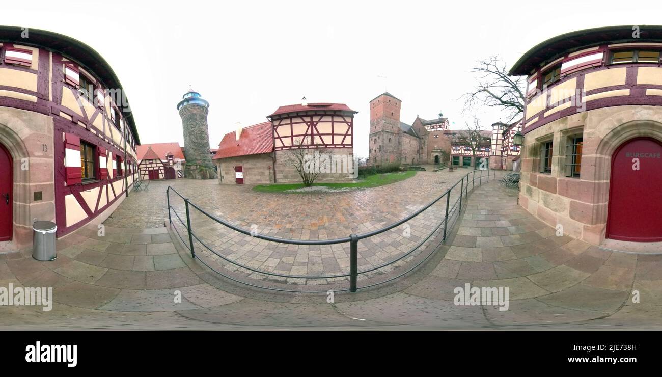 The imperial castle of Nuremberg in Germany 360 degrees photo Stock ...