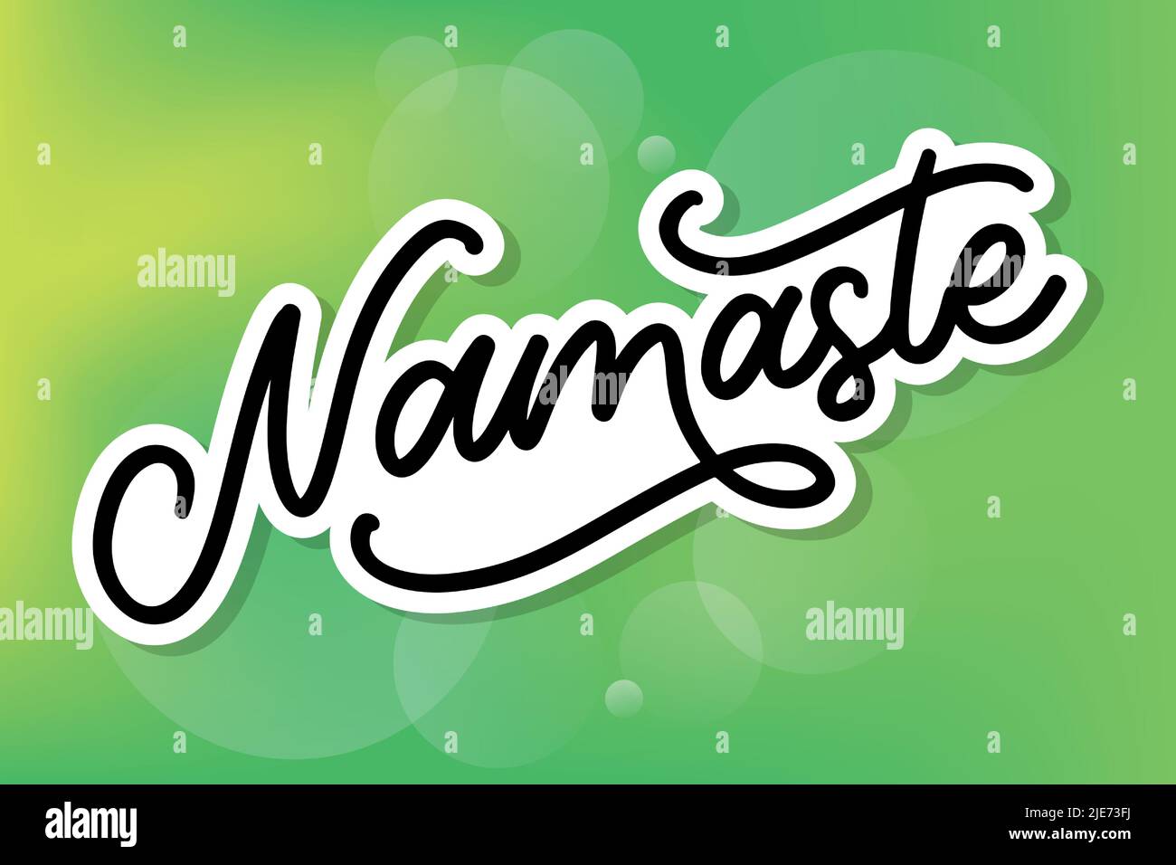 Vector lettering. Calligraphic poster with phrase - Namaste. Hand drawn ...