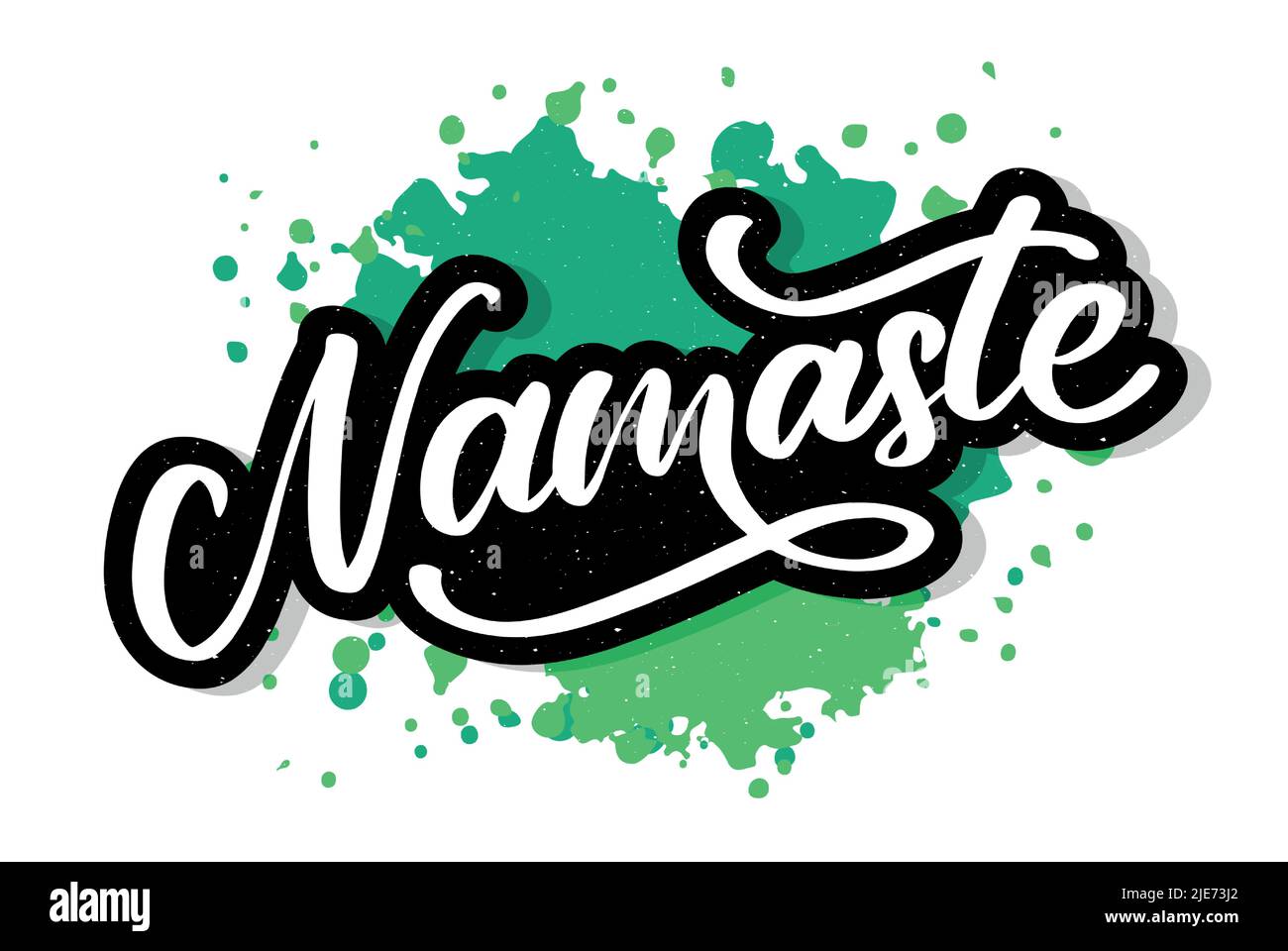 Vector lettering. Calligraphic poster with phrase - Namaste. Hand drawn ...