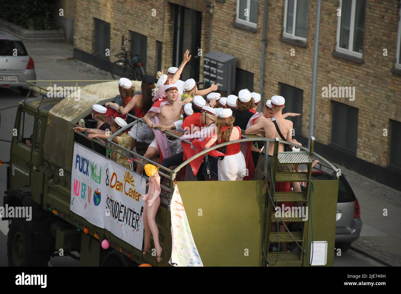 Copenhagen /Denmark/25 June 2022/Denmark's students celebrat thier ...