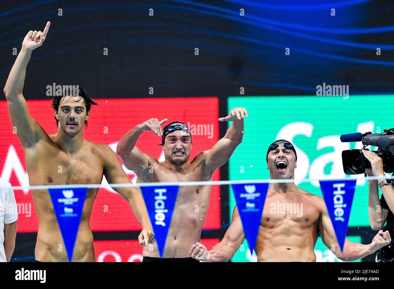 Ceccon thomas ita italy celebrating gold medal hi-res stock photography ...