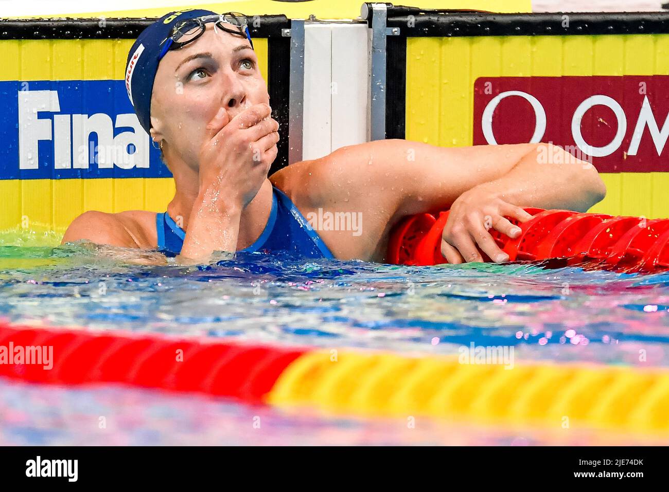 SJOSTROM Sarah SWE celebrating Gold Medal50m Freestyle Men Final ...