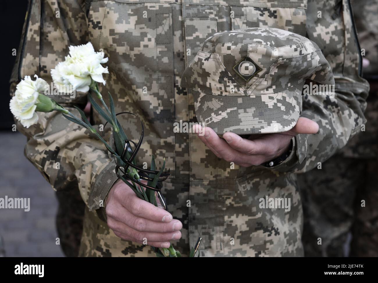 A funerals of Ukrainian servicemen killed during Russia's invasion of ...